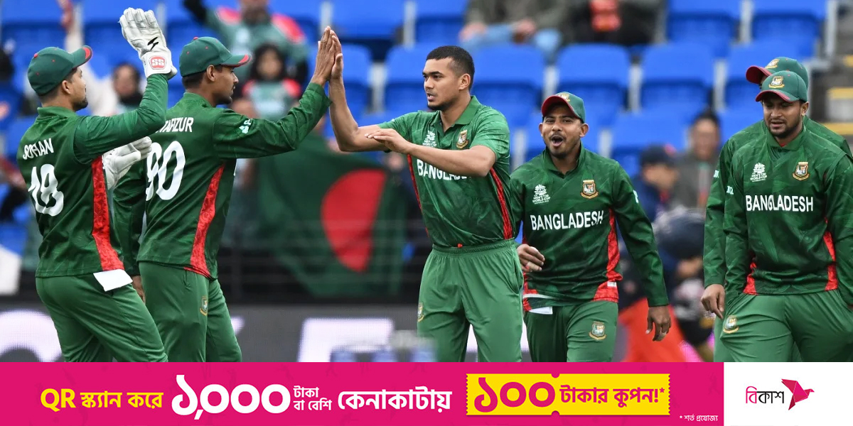 তাসকিনের 'চারে' টাইগারদের প্রথম জয় - Allrounder BD